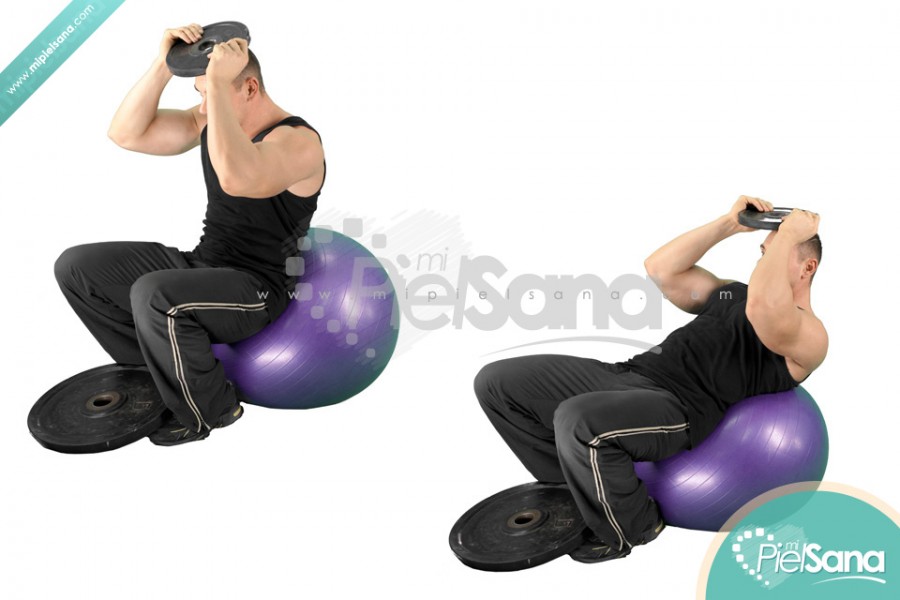 Weighted Exercise Ball Sit Up